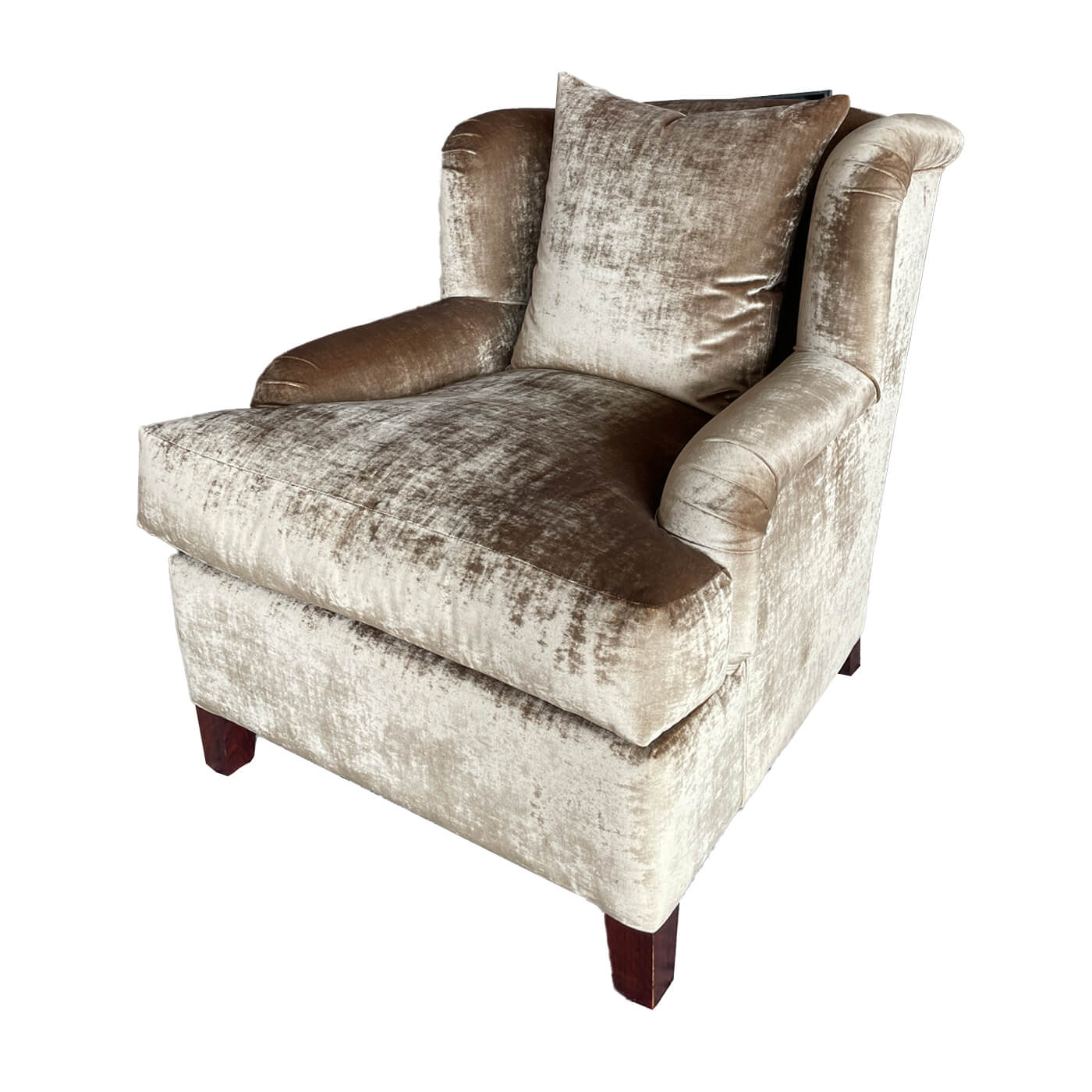 Ashco Albert Velvet Armchairs, pair