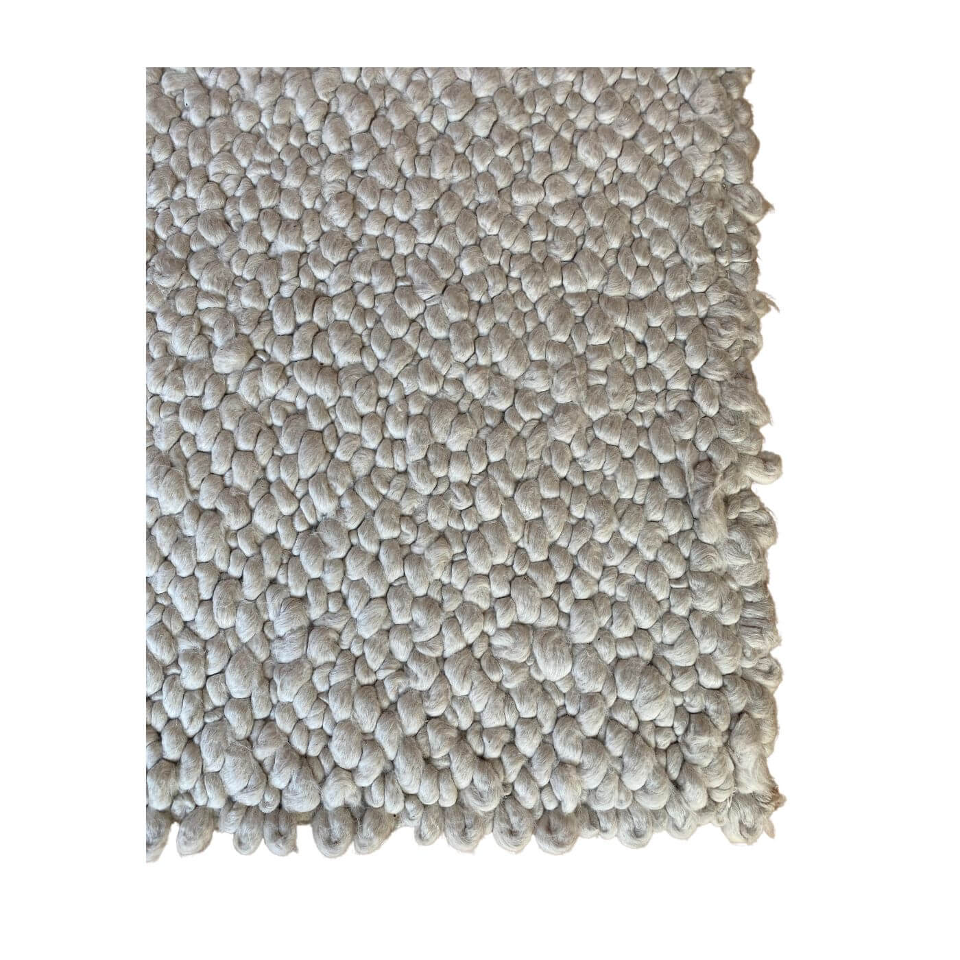 Cream 100% Wool Rug
