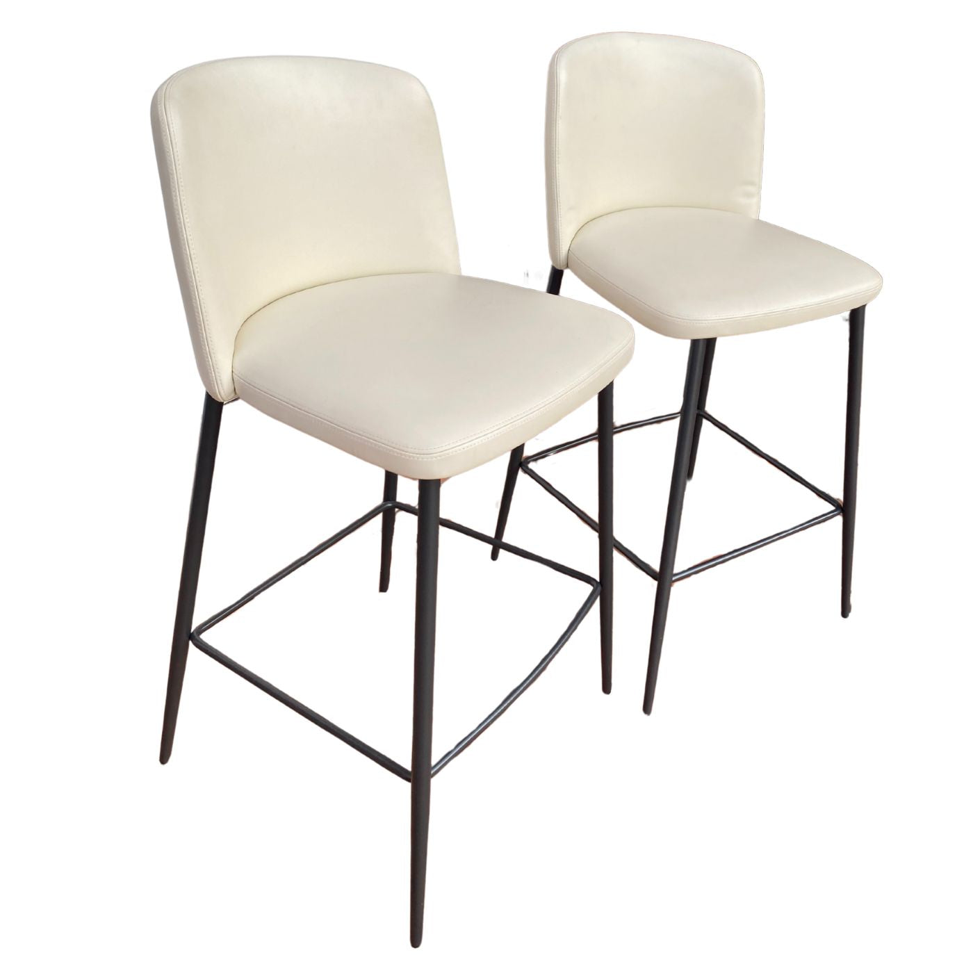 Camerich Leather Bar Stools, pair