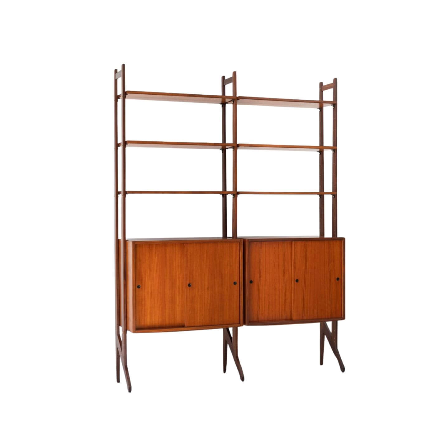 Vintage 1950s Italian Modular Teak Bookcase